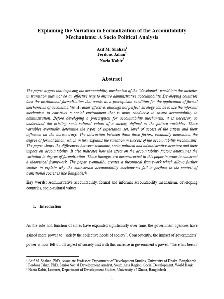 Paper Accountability | PDF | Accountability | Bureaucracy