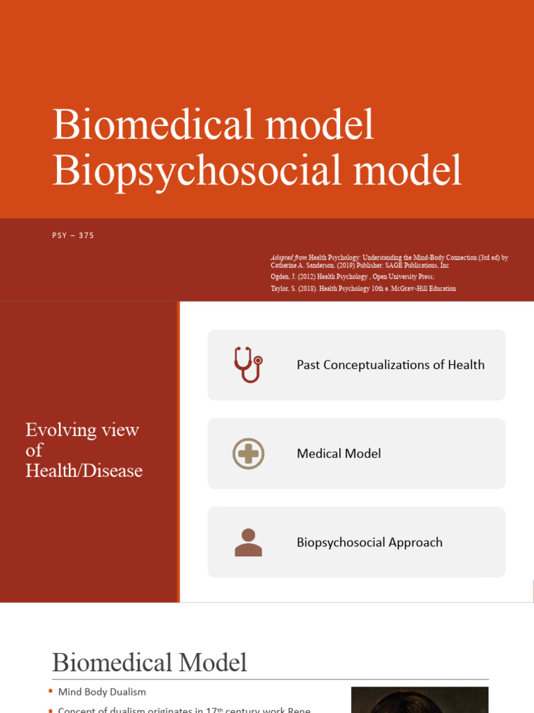 Week 2 - Biomedical and Biopsychosocial Models ST | PDF | Psychology | Mind