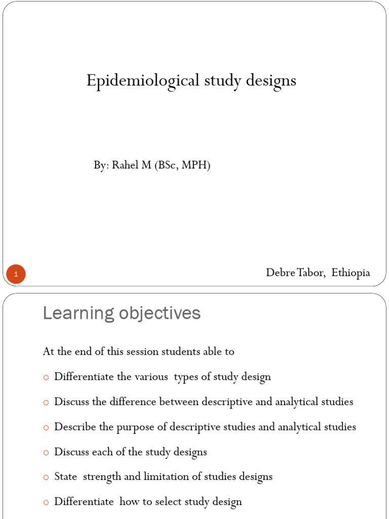 Study Design | PDF | Cohort Study | Epidemiology