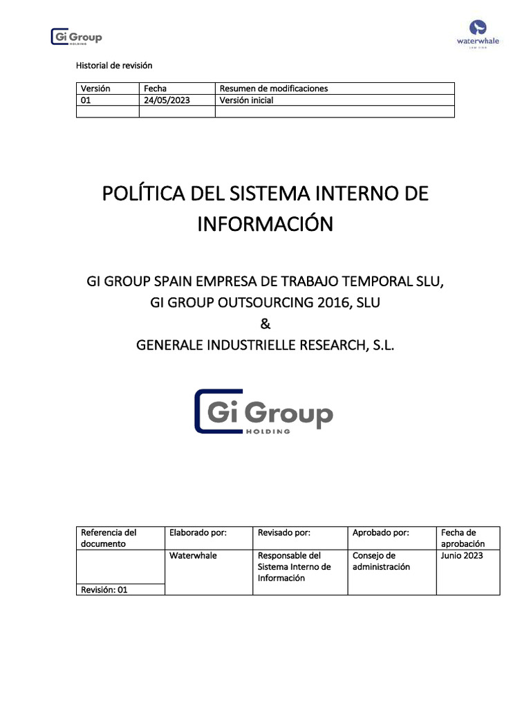 Poltica Del SII | PDF | Outsourcing | Información