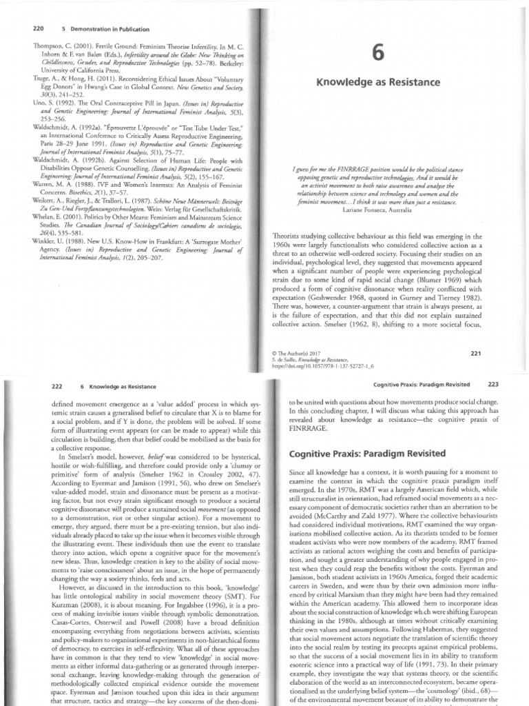 De Saille Knowledge As Resistance 2022 | PDF | Science | Knowledge