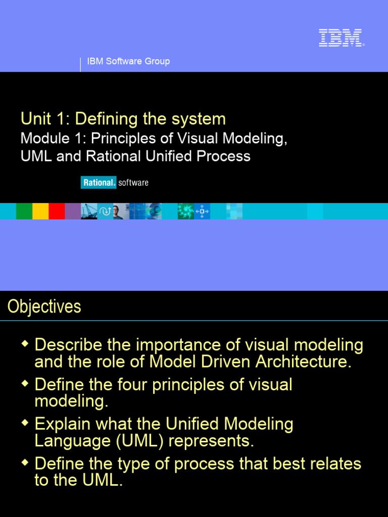 Unit 1 Mod 1 Principles Of Visual Modeling Uml And Rup Pdf Unified Modeling Language 