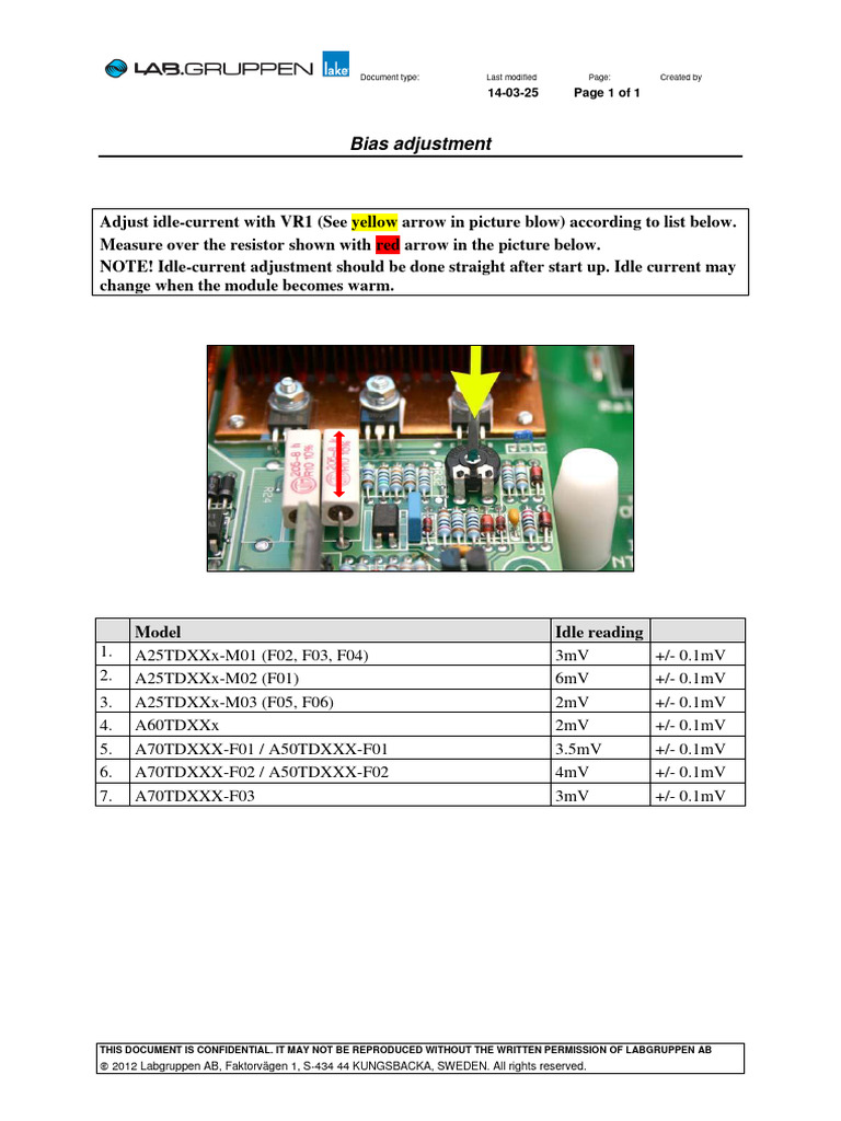 FP10000Q Adjust Bias | PDF