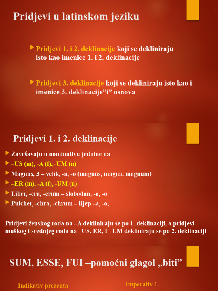 Pridjevi, Glagol Biti, Nominativ I Vokativ Mnozine | PDF