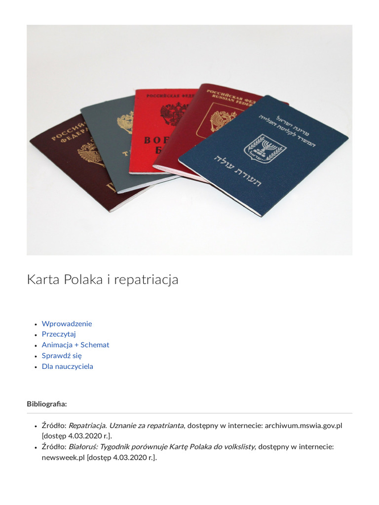 Karta Polaka I Repatriacja | PDF