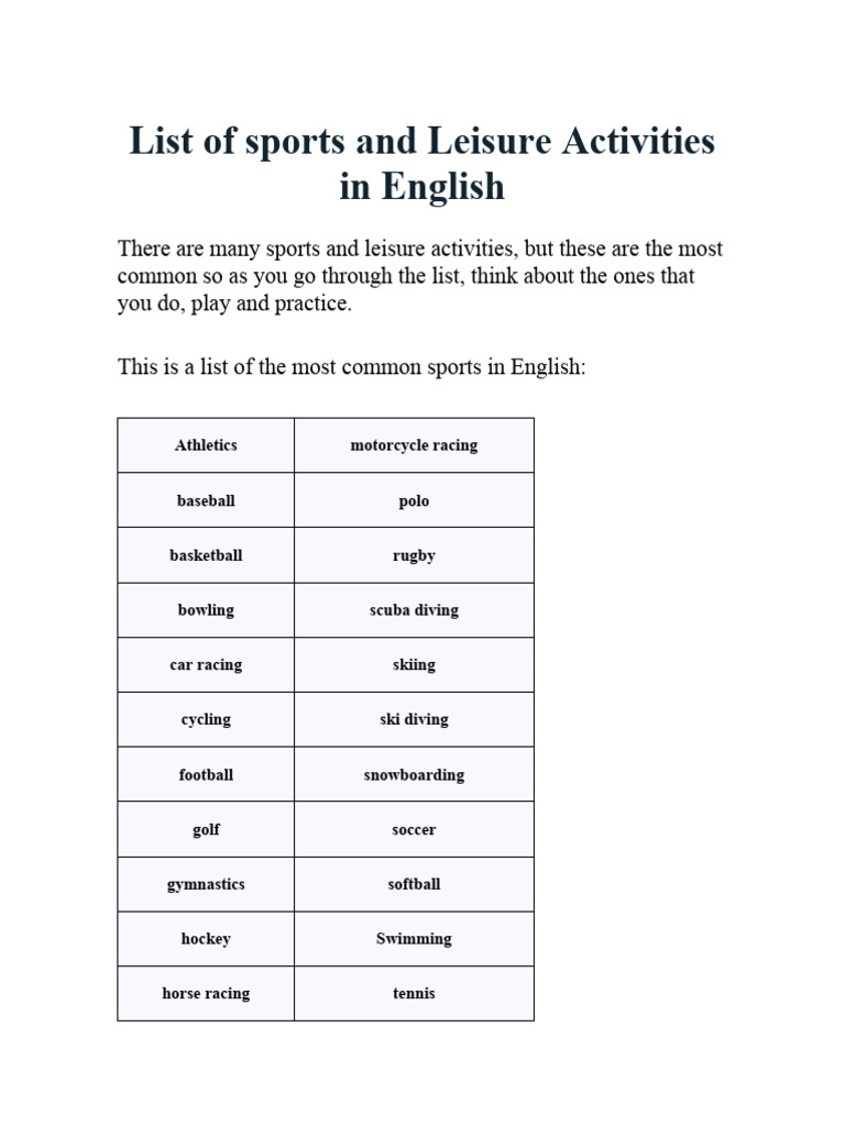 Lesson Plan Sports | PDF | Sports | Leisure