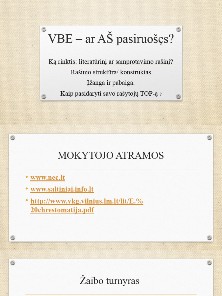 1 Paskaita VBE - Ar AŠ Pasiruošęs | PDF