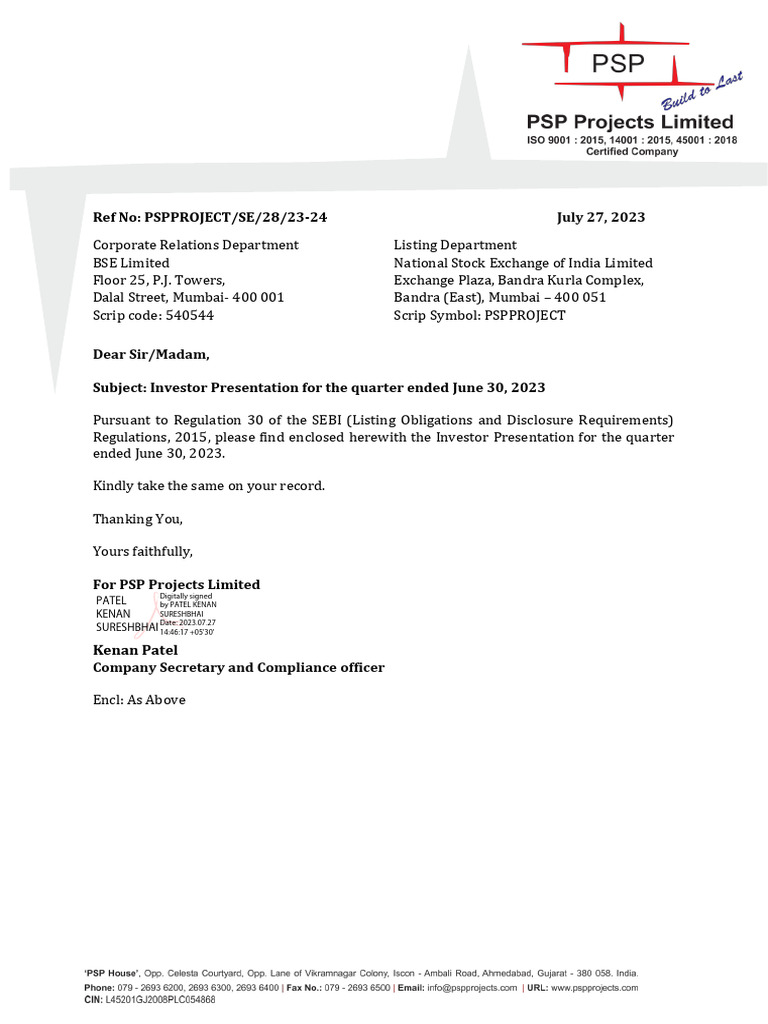 PSP Projects | PDF | Gujarat | Economy Of India