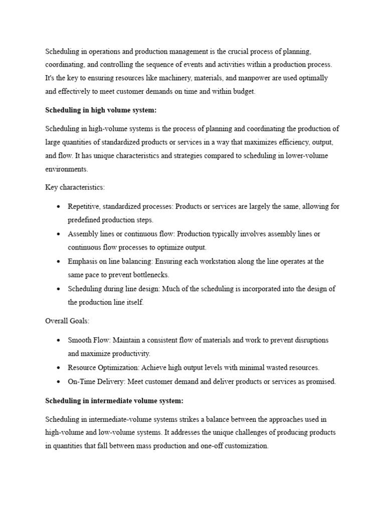 Scheduling | PDF | Inventory | Scheduling (Production Processes)