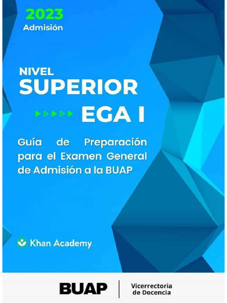 BUAP Prueba EGA I Guía Admisión 2023-1 | PDF