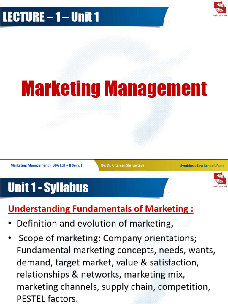 Marketing Management - 1 | PDF | Marketing | Customer