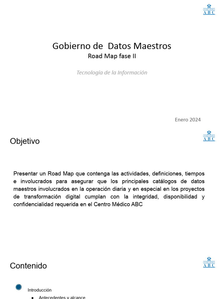 Road Map Datos Maestros | PDF | Software | Informática