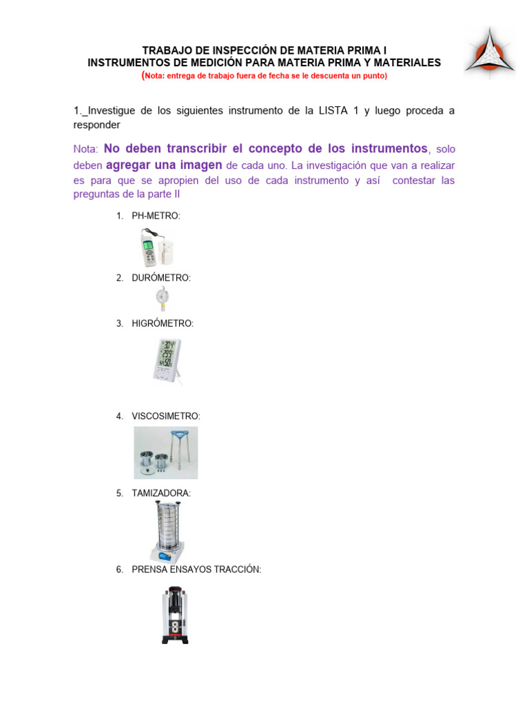 TRABAJO DE Inspección M.P 2-Instrumentos Medición ISCRA RIVAS | PDF | Balanza | Abrasivo