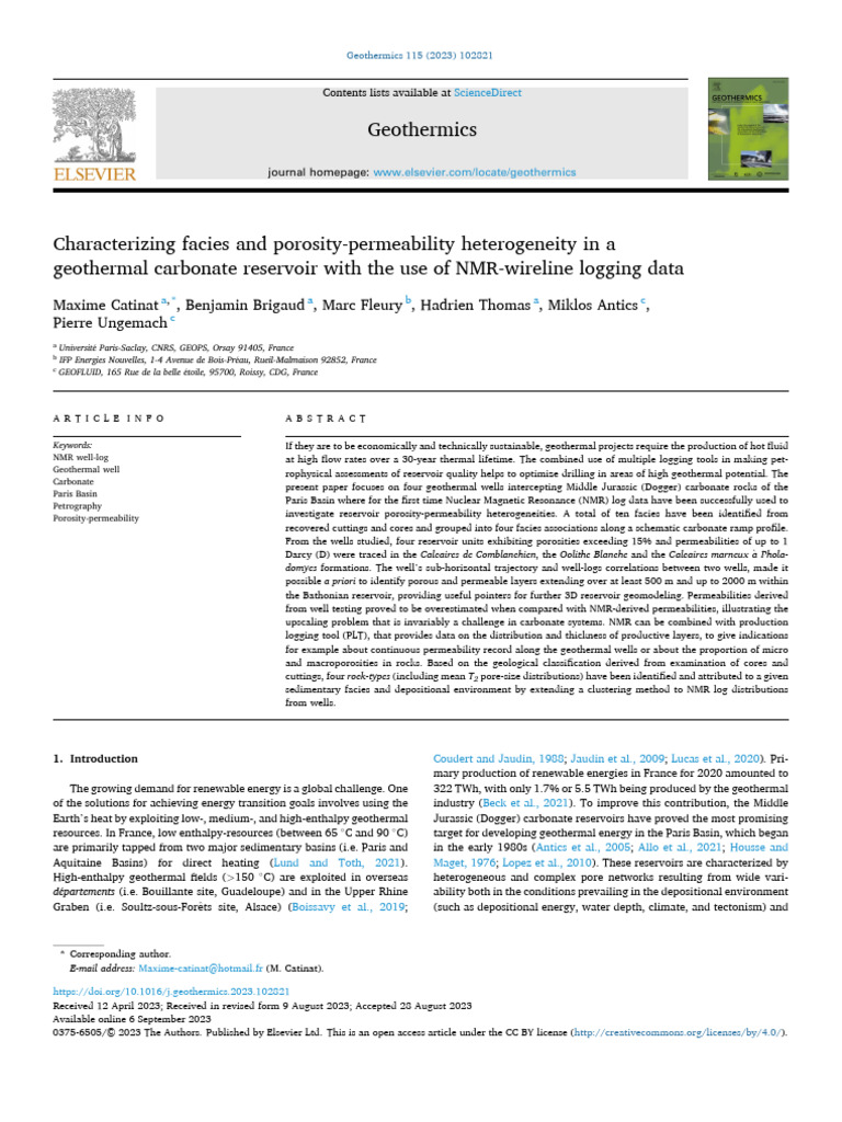 Characterizing Facies and Porosity-Permeability Heterogeneity in A | PDF | Cluster Analysis ...