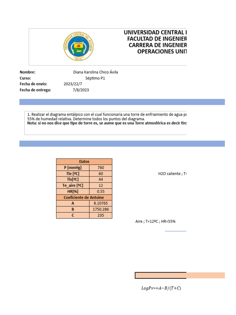 Chico Diana - Ejercicios Unidad 2 | PDF | Fenómenos de transporte | Física Aplicada e ...