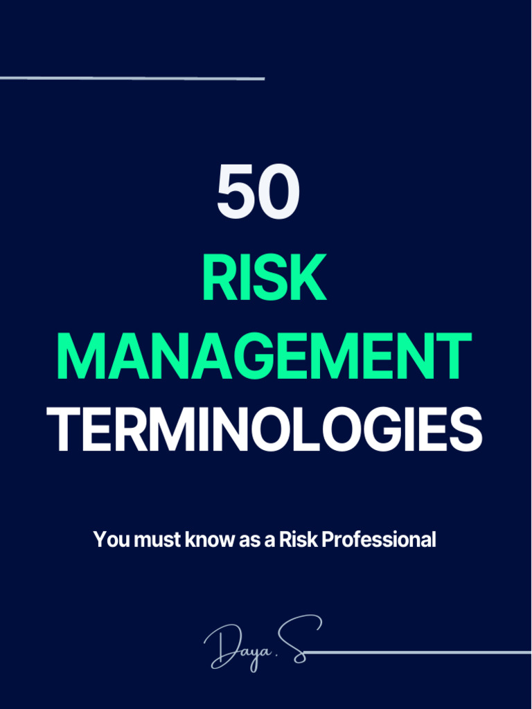 Essential Risk Management Terms Guide | PDF | Risk | Compassion