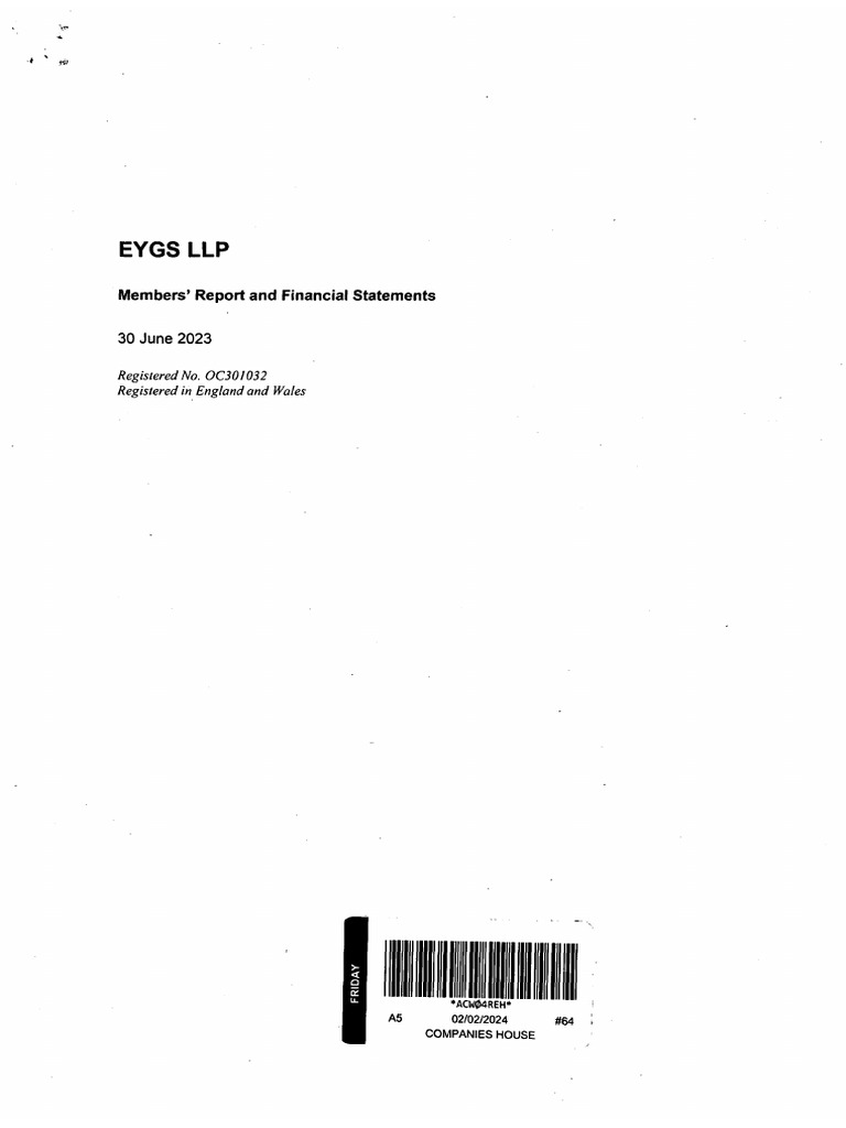 EY Companies House Document | PDF