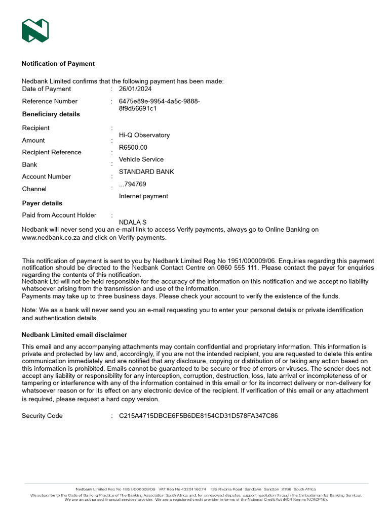 Proof of Payment 2 | PDF | Authentication | Computing