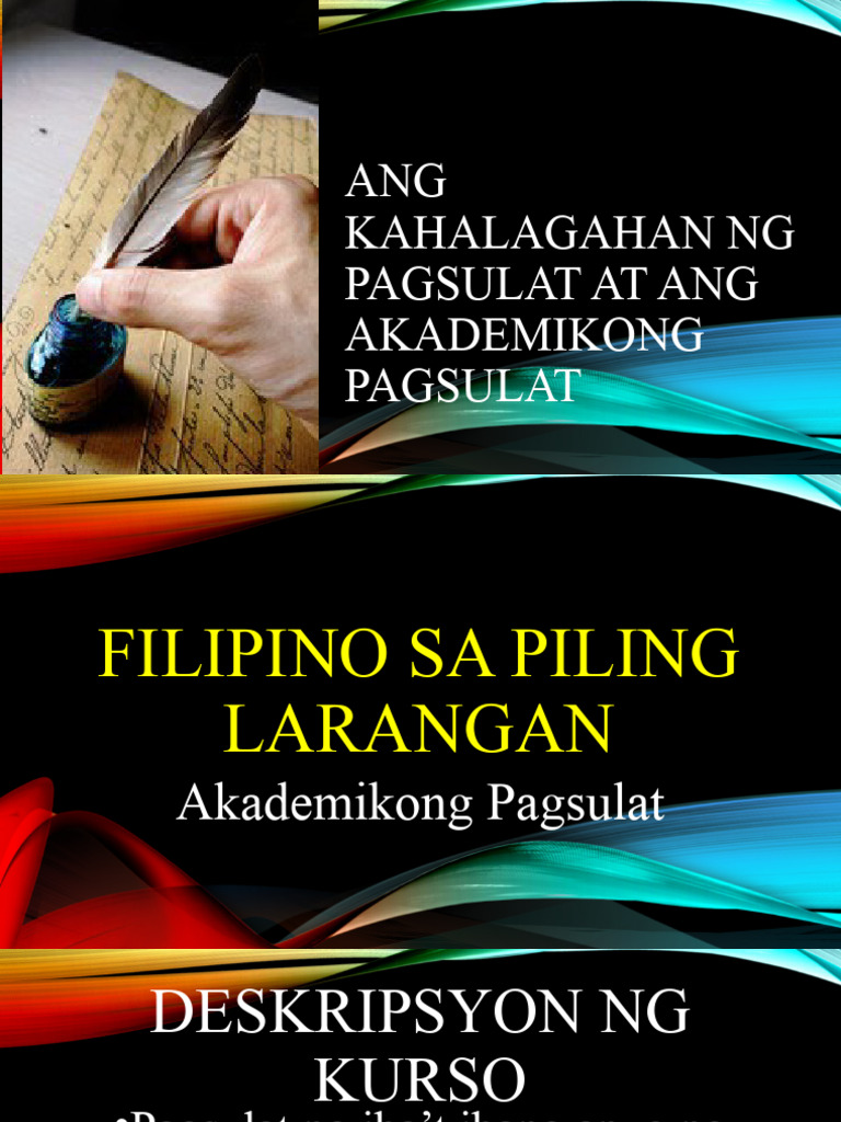 Week 1 Akademikong Pagsulat | PDF
