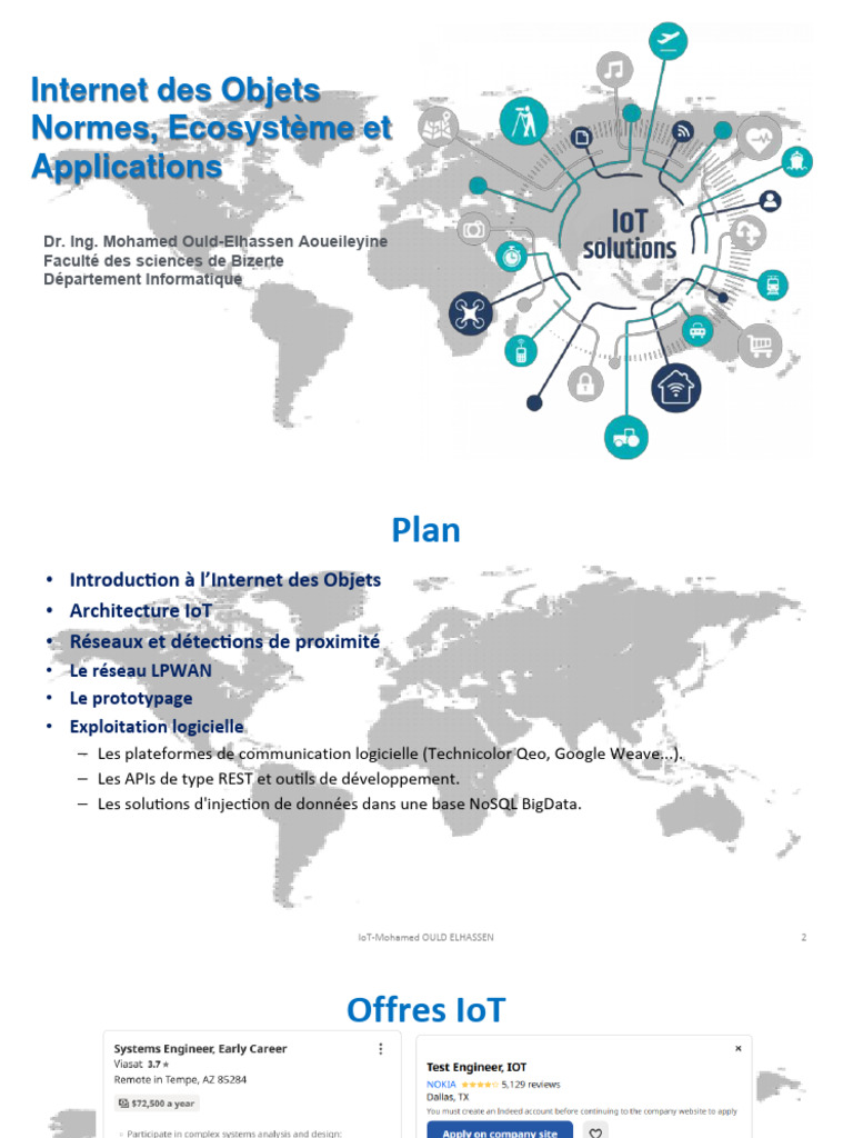 Cours IoT 2022 Part01 | PDF | Internet Of Things | Operating System