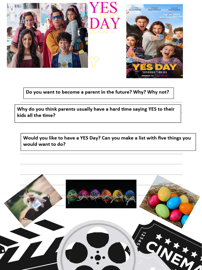 Yes Day Worksheet for Kids | PDF | Self-Improvement | Wellness