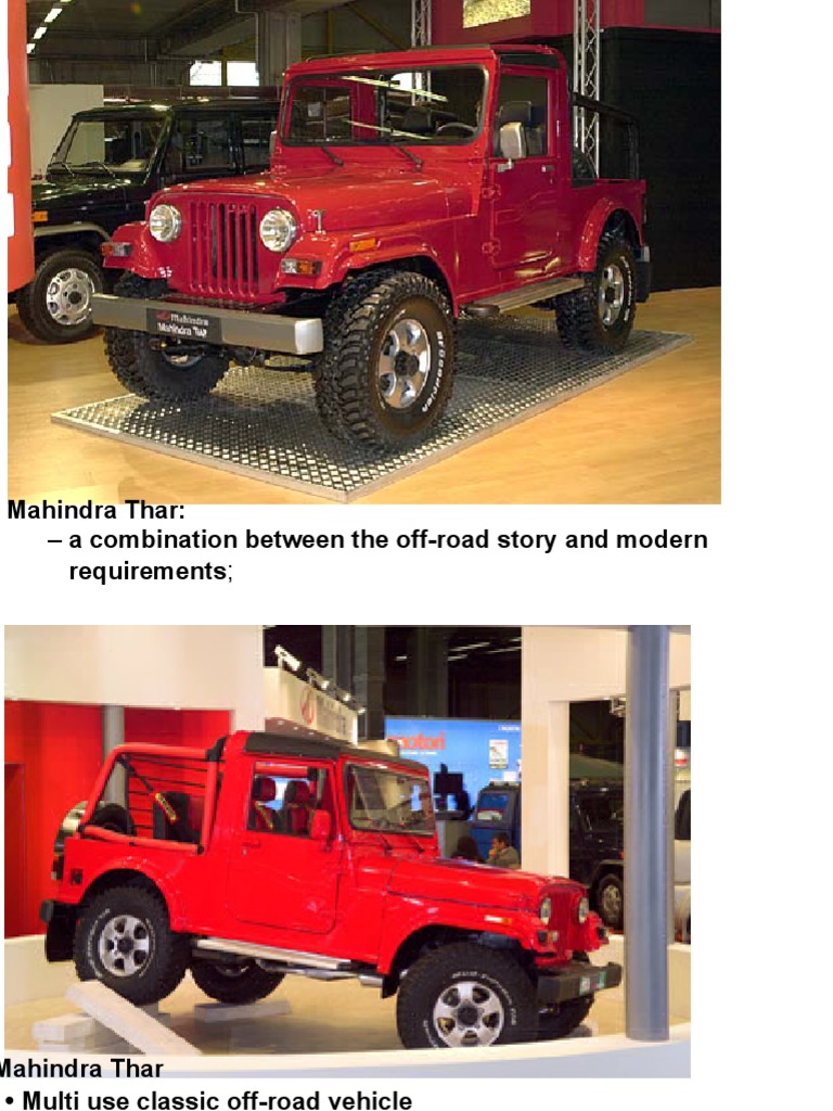 Mahindra Thar Specifications Overview | PDF