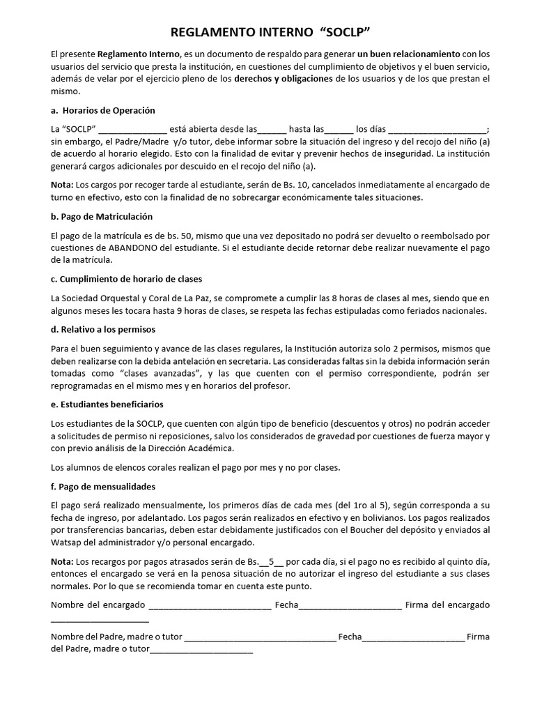 Reglamento 2024 | PDF