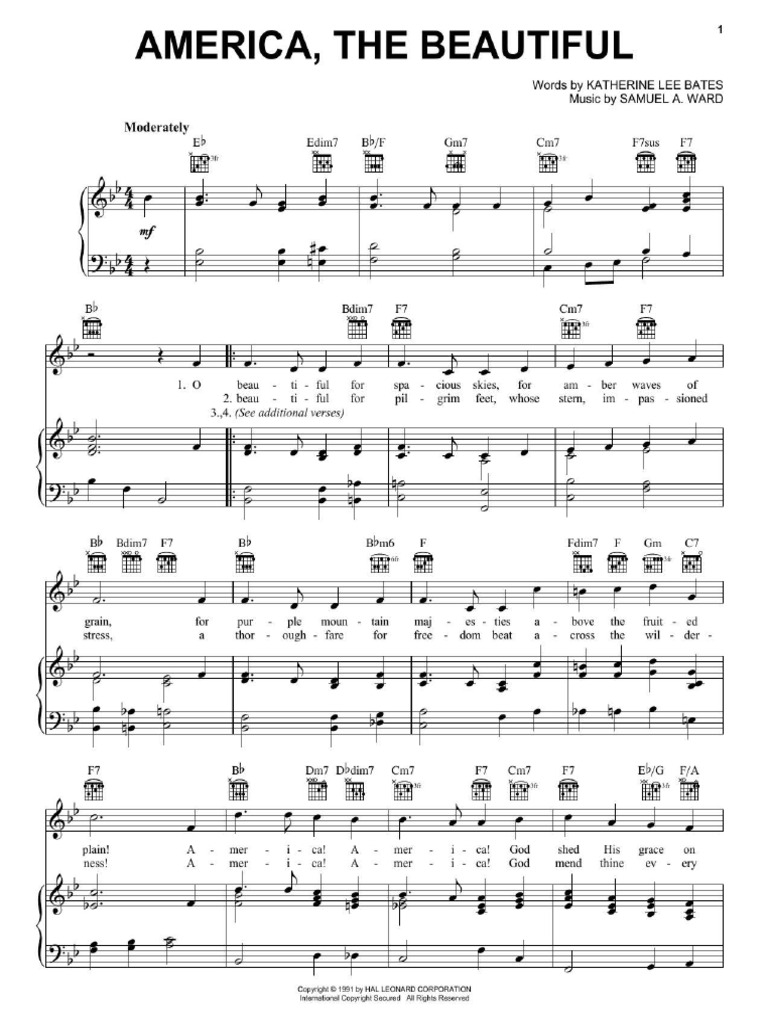 America The Beautiful | PDF