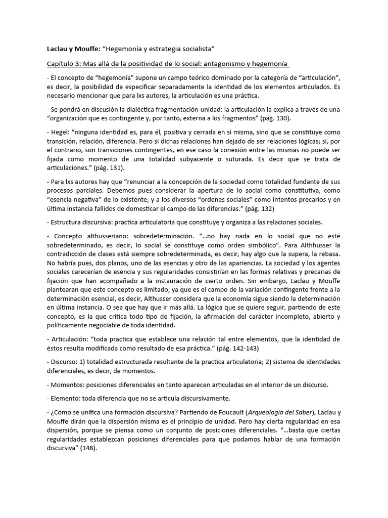Laclau y Mouffe | PDF | Teorías filosóficas