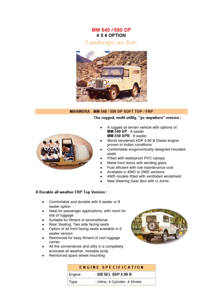 MM 540 DP | PDF | Four Wheel Drive | Diesel Engine