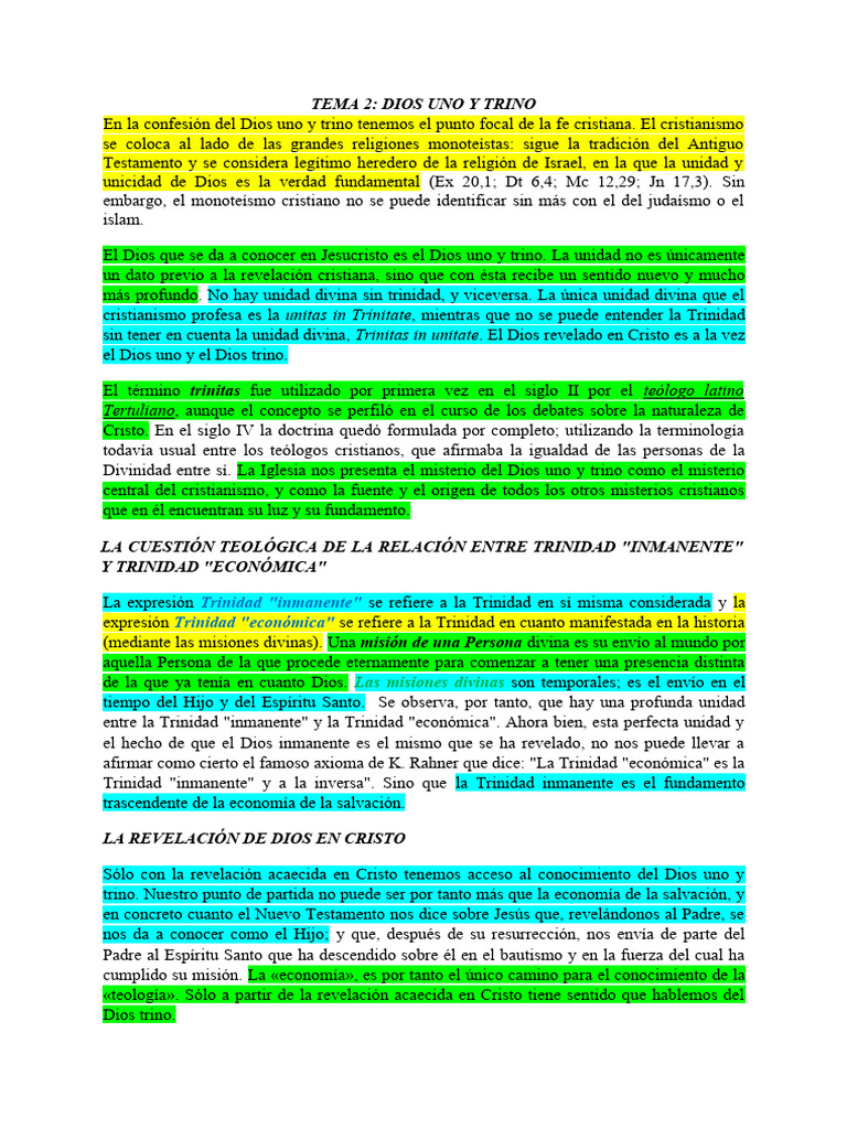 Cleider-Tema 2 | PDF | espíritu Santo | Trinidad