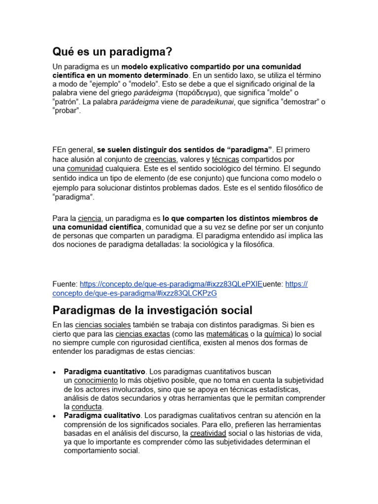 Qué Es Un Paradigma | PDF | Paradigma | Aprendizaje