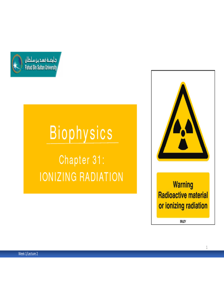 Chapter 31 | PDF | Absorbed Dose | Ionizing Radiation