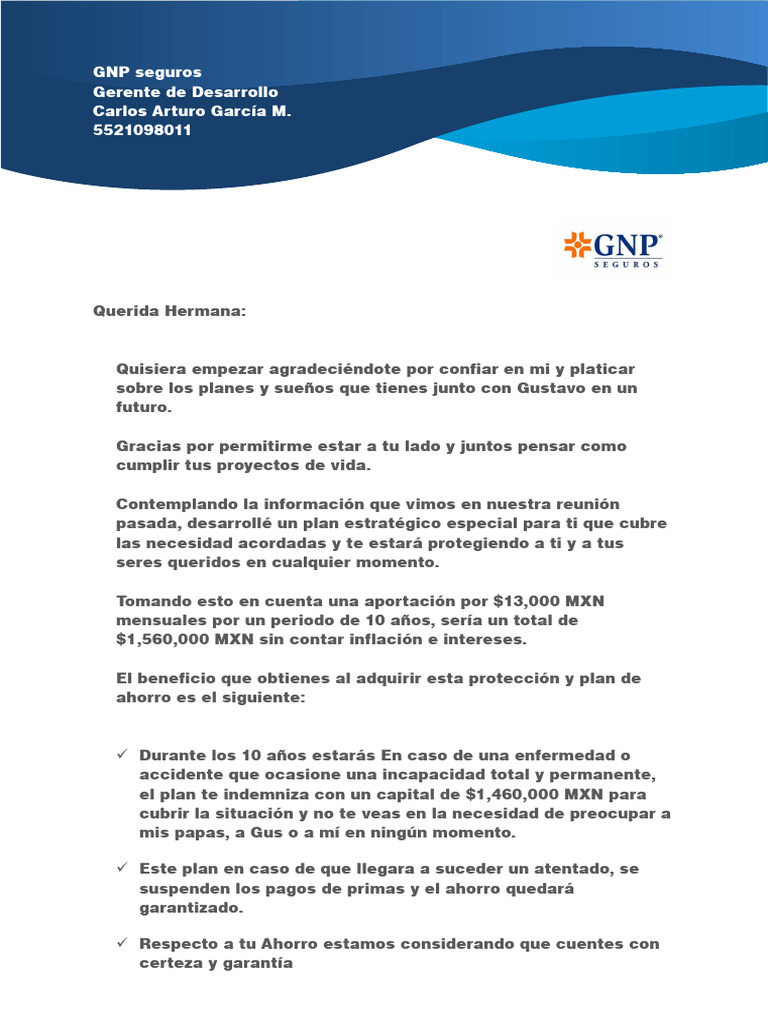 Carta Propuesta 2023 Daniela García M_Charlie GM 2023 | PDF