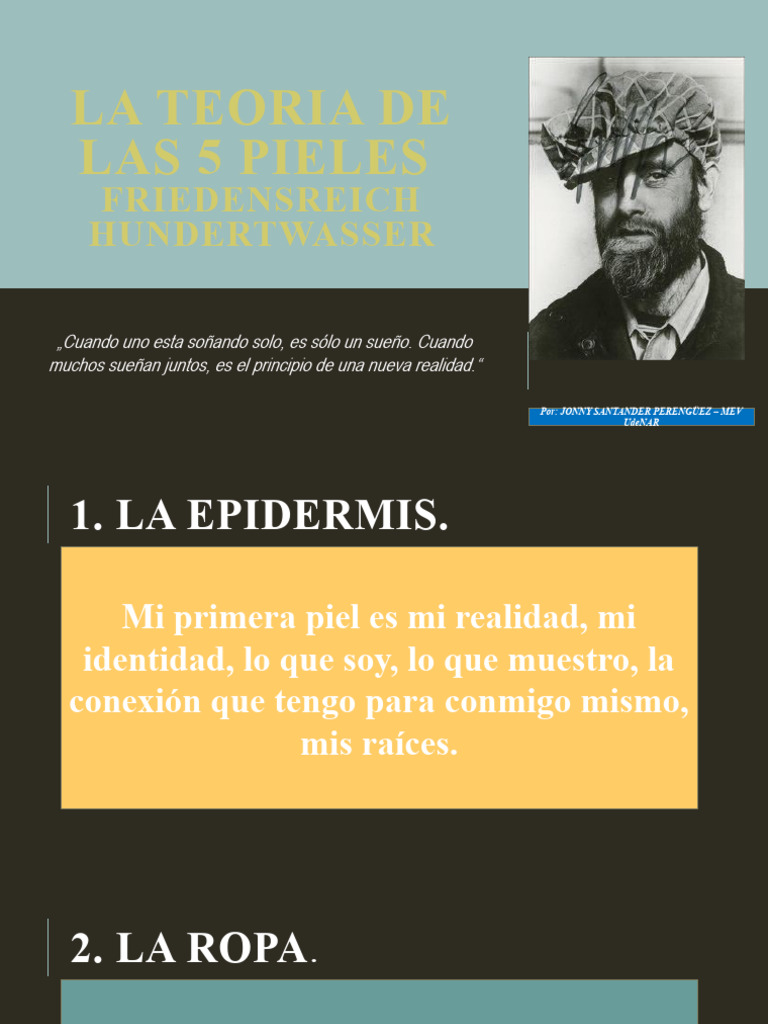 LA TEORIA DE LAS 5 PIELES Friedensreich Hundertwasser | PDF