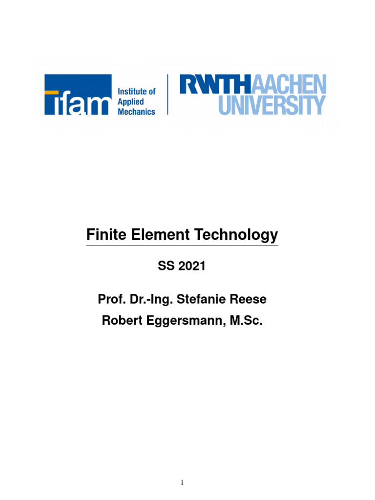 FETSS21 | PDF | Linear Elasticity | Finite Element Method