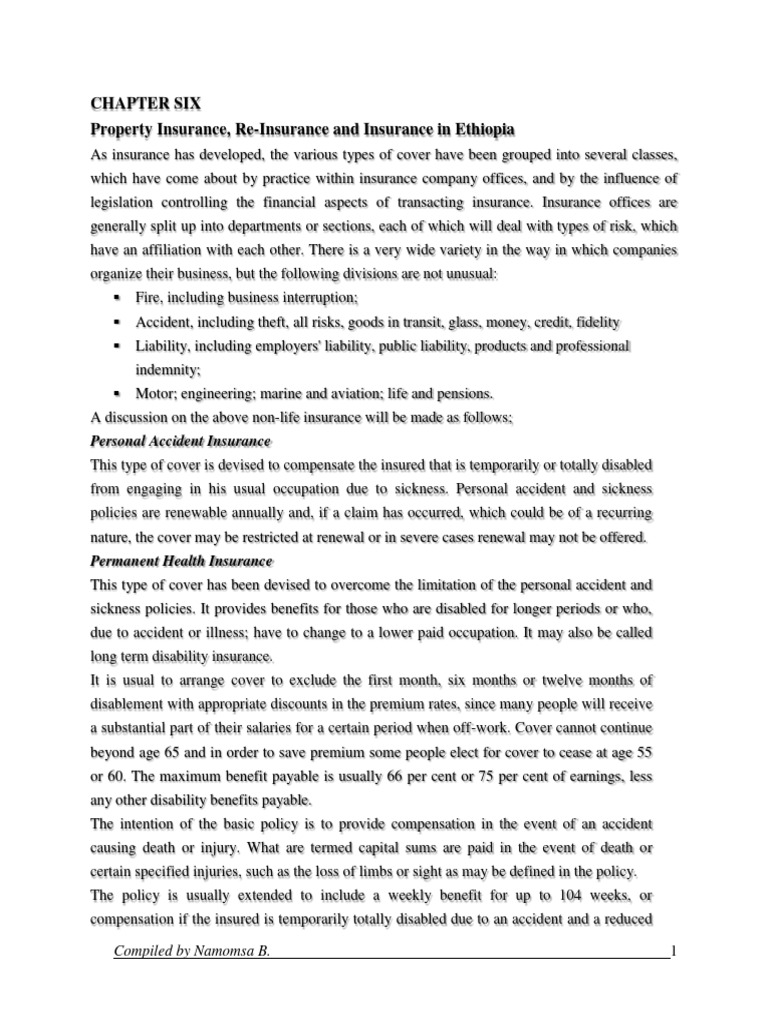 RISK Chapter 6-1 | PDF | Reinsurance | Insurance