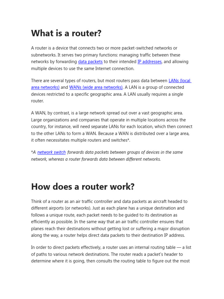 All About Routers | PDF | Computer Network | Router (Computing)