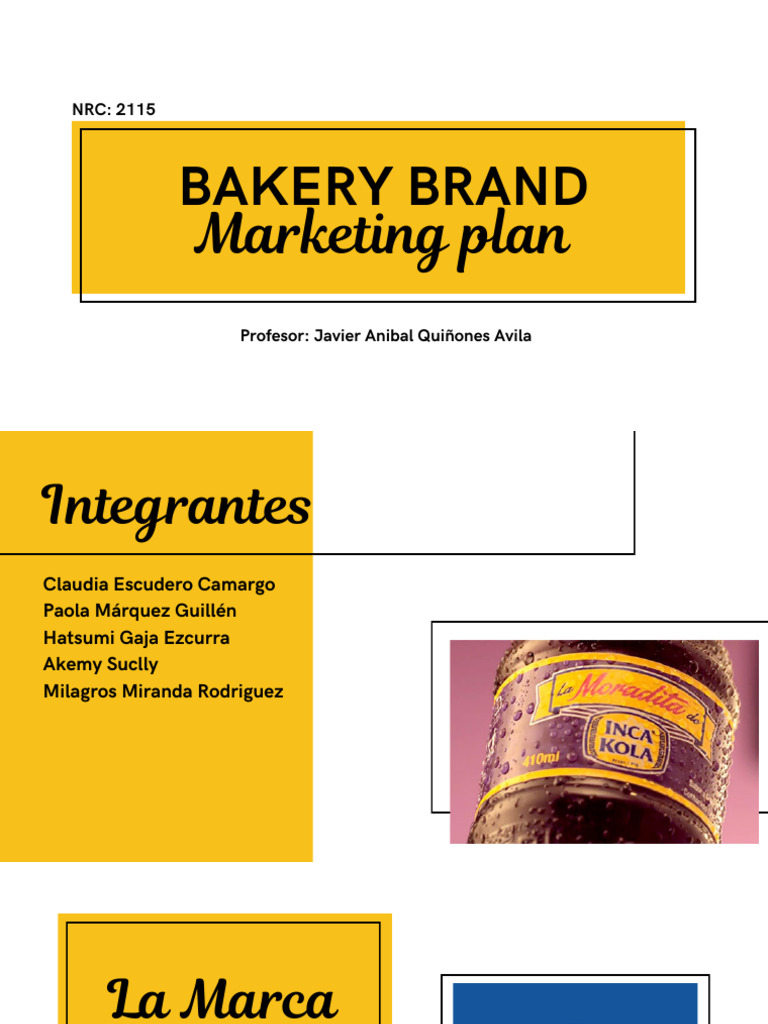 Bakery Brand: Marketing Plan | PDF | Refresco | Marca
