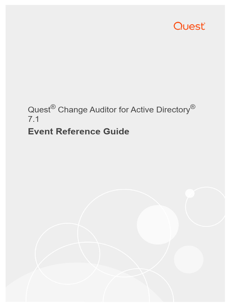 ChangeAuditor ActiveDirectory 7.1 EventReferenceGuide | PDF | Active ...