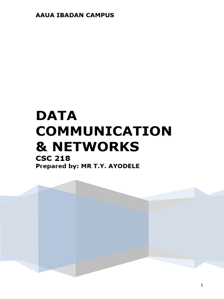 CSC 218 Note | PDF | Computer Network | Network Topology
