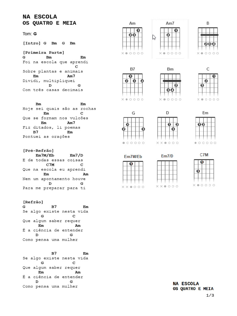 99 Na Escola - Os Quatro e Meia (G) | PDF