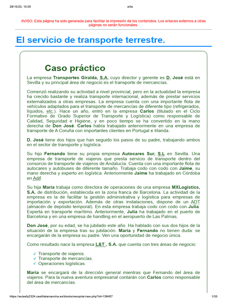 TEMA 1 OTM - El Servicio Del Transporte Terrestre | PDF | Transporte | Transporte ferroviario