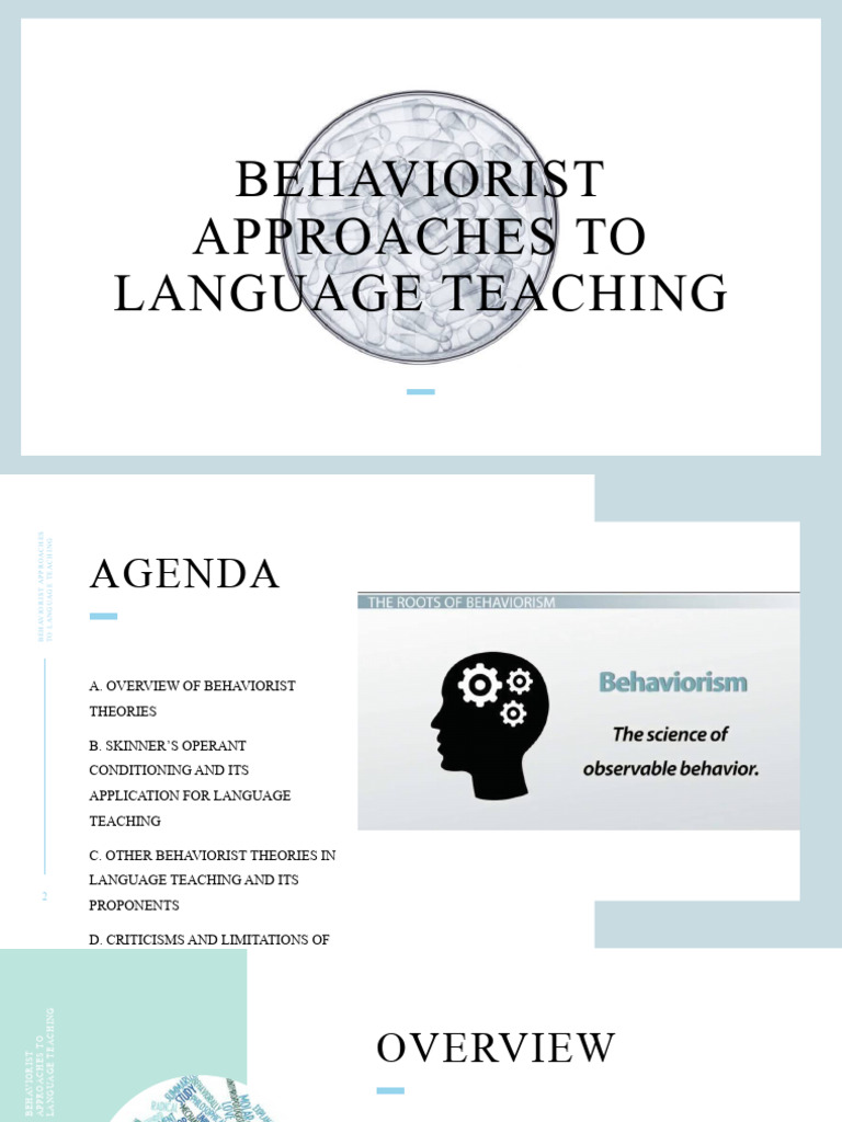 Behaviorist Methods in Language Teaching | PDF | Behaviorism | Theory ...