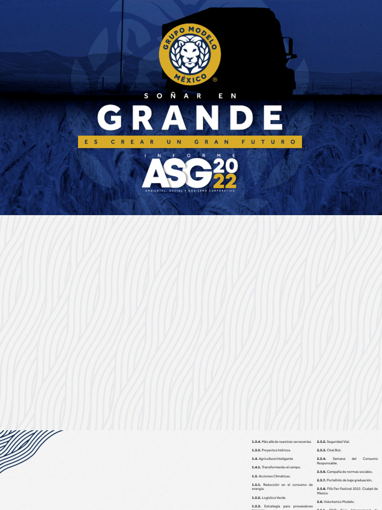 Informe ASG Grupo Modelo 2022_V2 | PDF | Agua | Sustentabilidad