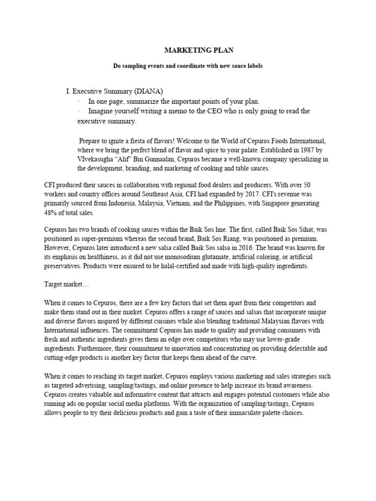 Marketing Plan | PDF | Pricing | Brand