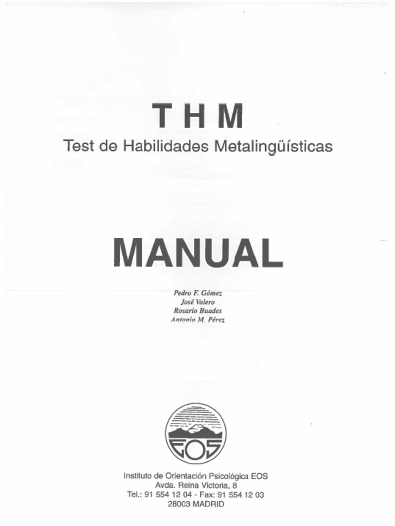 THM Manual | PDF