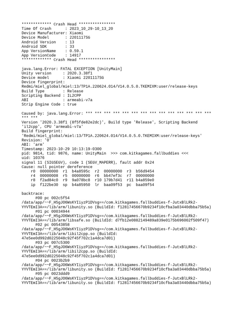 Mod Menu Crash 2023 10 29-10 13 20 | PDF | Android (Operating System) | Computer Science