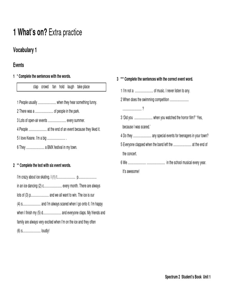 Grammar and Vocabulary. Extra Practice | PDF | Linguistics