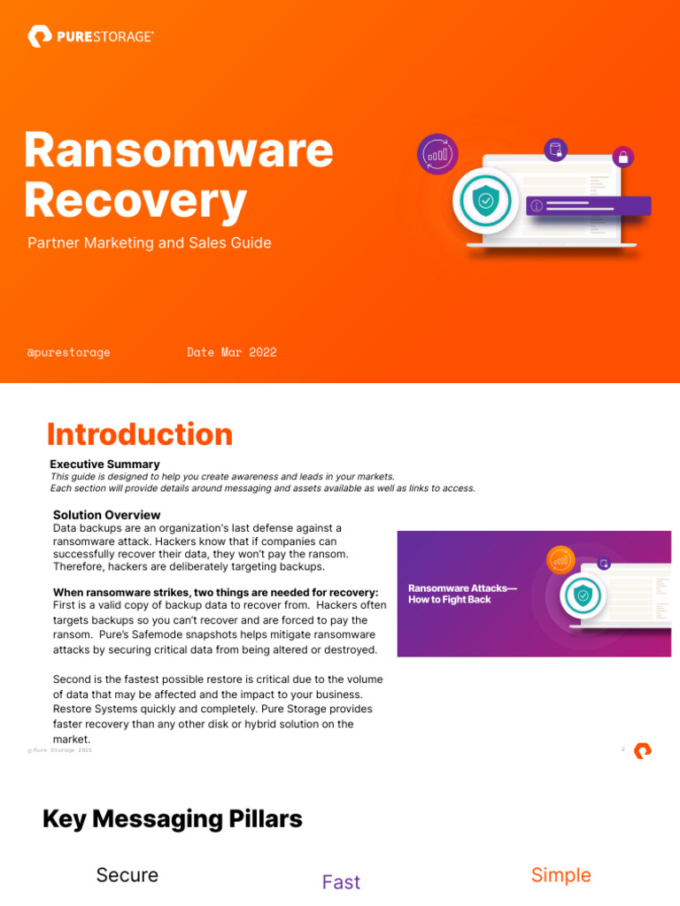 Ransomware Marketing and Sales Guide | PDF | Backup | Ransomware